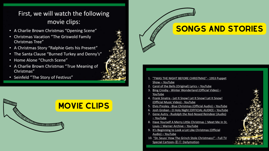 Listen Watch and Write | Christmas Writing Practice | High School ...