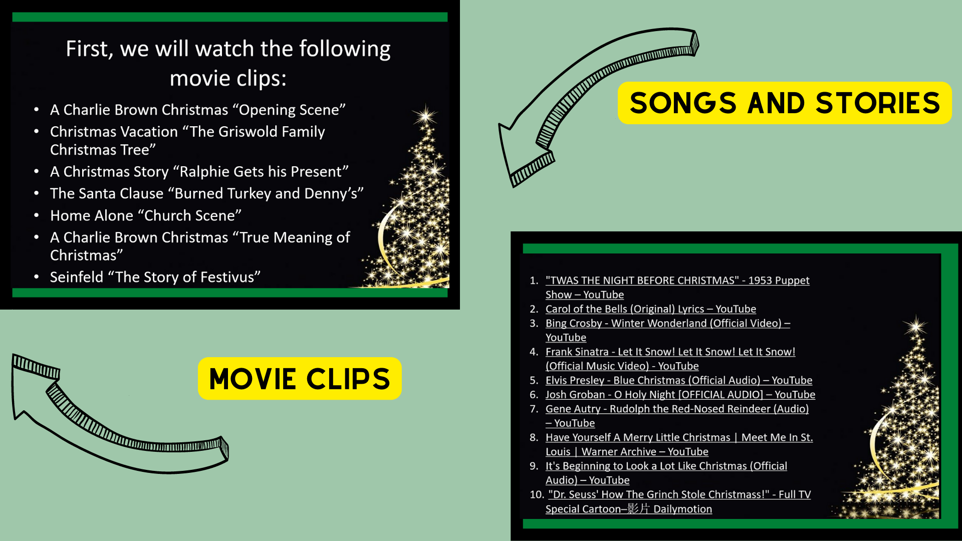 Listen Watch and Write | Christmas Writing Practice | High School ...