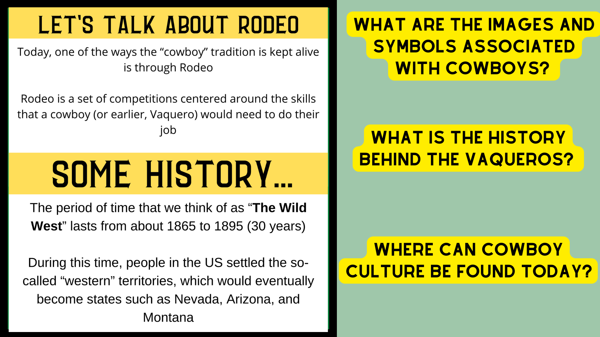 American Myths & the Cowboy | American History and Culture Lesson ...