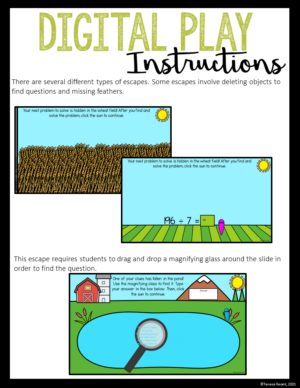 5th Grade November Turkey Thanksgiving Math Escape Room Breakout ...