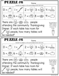5th Grade November Turkey Thanksgiving Math Escape Room Breakout ...