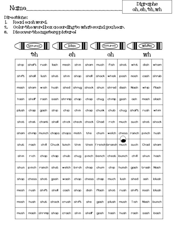 Blends and Digraphs Mystery Pictures | Made By Teachers