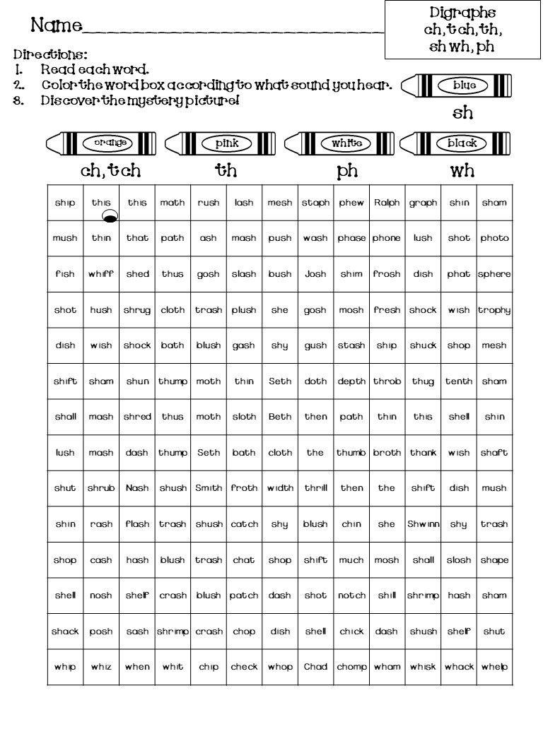 Blends and Digraphs Mystery Pictures | Made By Teachers