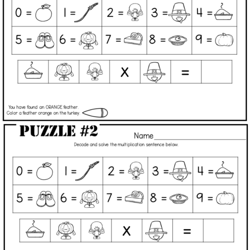 4th Grade November Turkey Thanksgiving Math Escape Room Breakout ...
