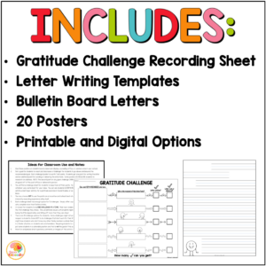 Thanksgiving Gratitude Challenge Activities: I Am Thankful For ...