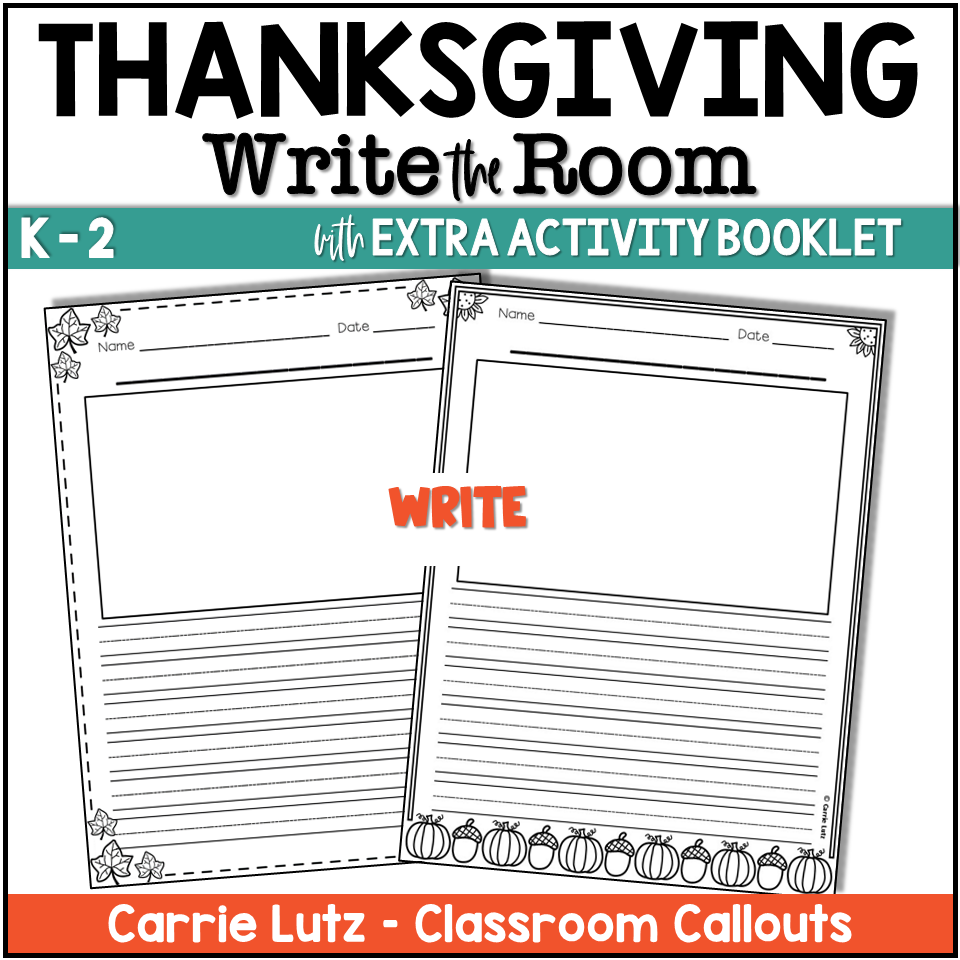 Thanksgiving Write the Room | 1st Grade Social Studies | Made By Teachers