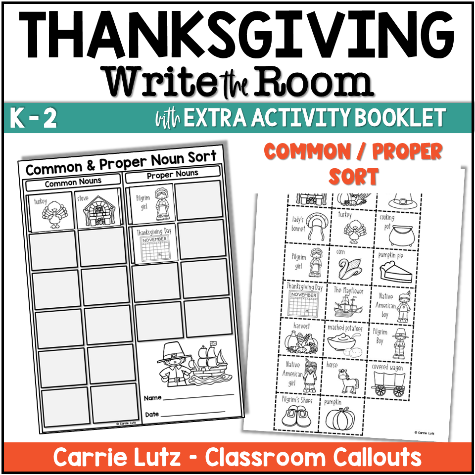 Thanksgiving Write the Room | 1st Grade Social Studies | Made By Teachers