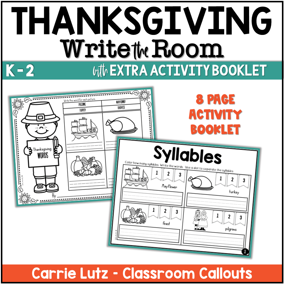 Thanksgiving Write the Room | 1st Grade Social Studies | Made By Teachers