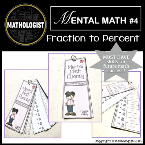 Convert Fraction to Percent MENTAL MATH | Made By Teachers