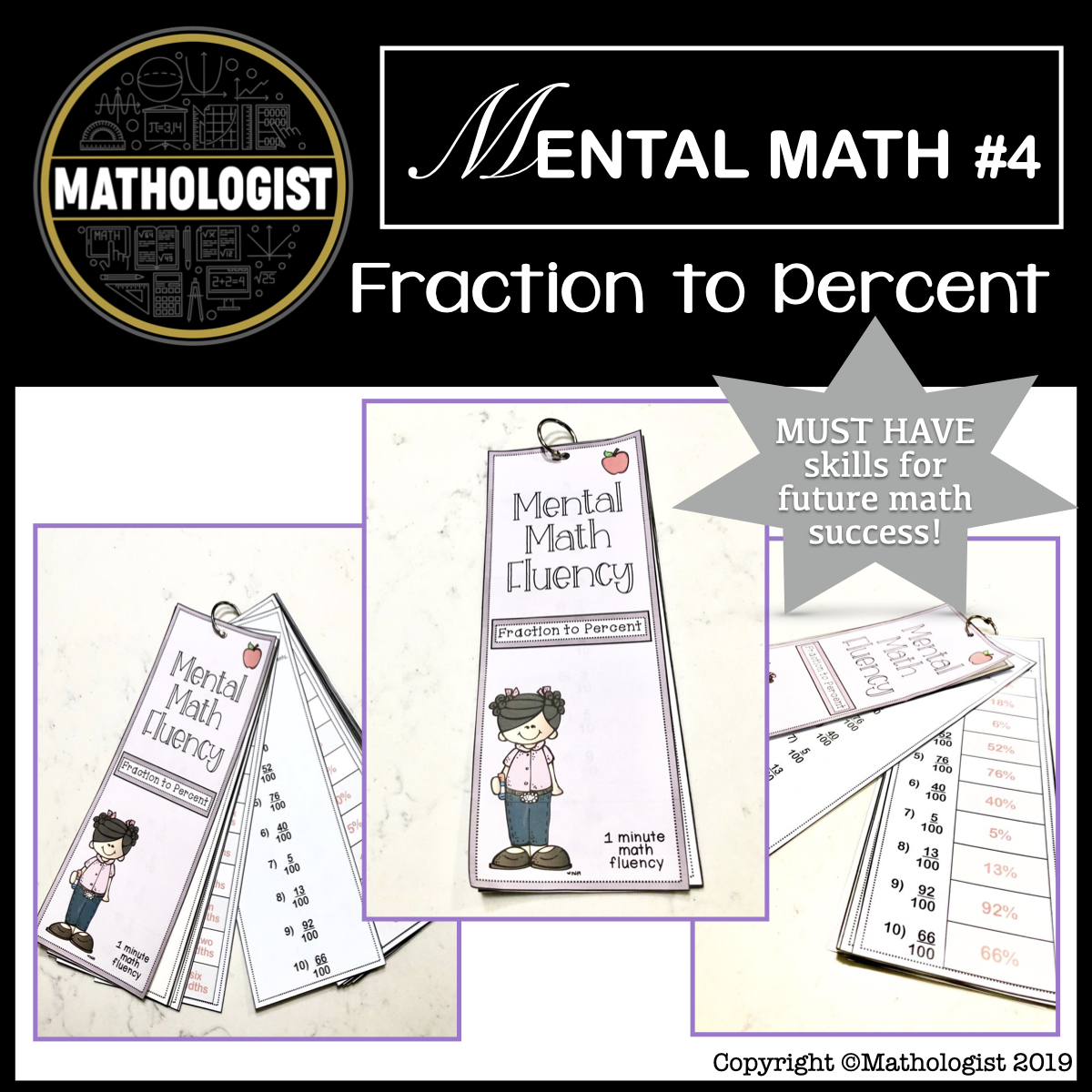 Convert Fraction to Percent MENTAL MATH - Made By Teachers