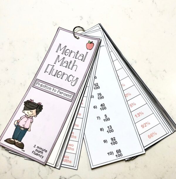 Convert Fraction to Percent MENTAL MATH | Made By Teachers