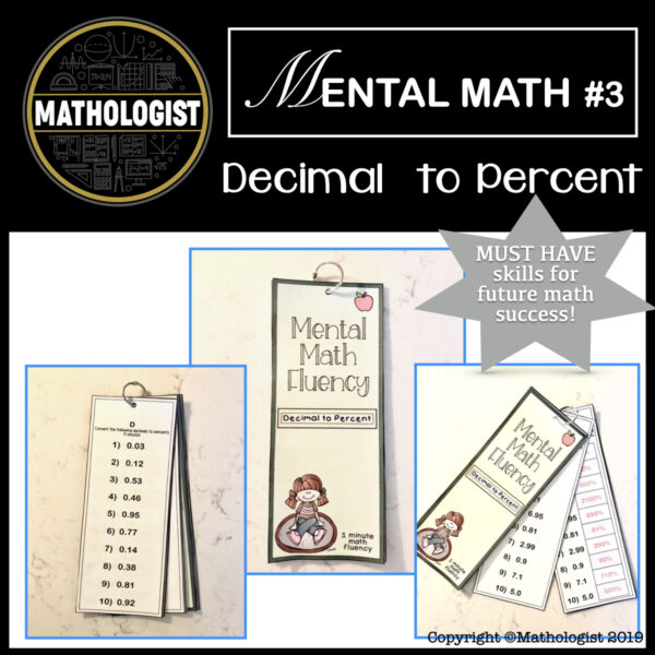 Convert Decimal to Percent MENTAL MATH | Made By Teachers
