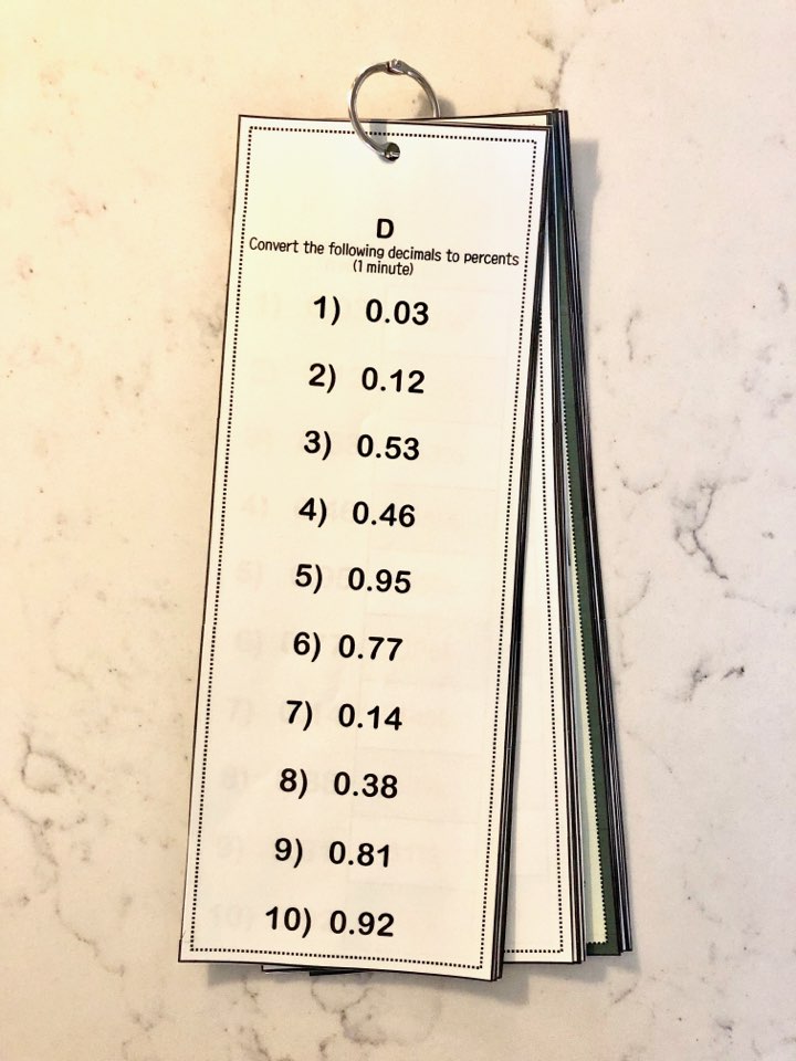 Convert Decimal to Percent MENTAL MATH | Made By Teachers