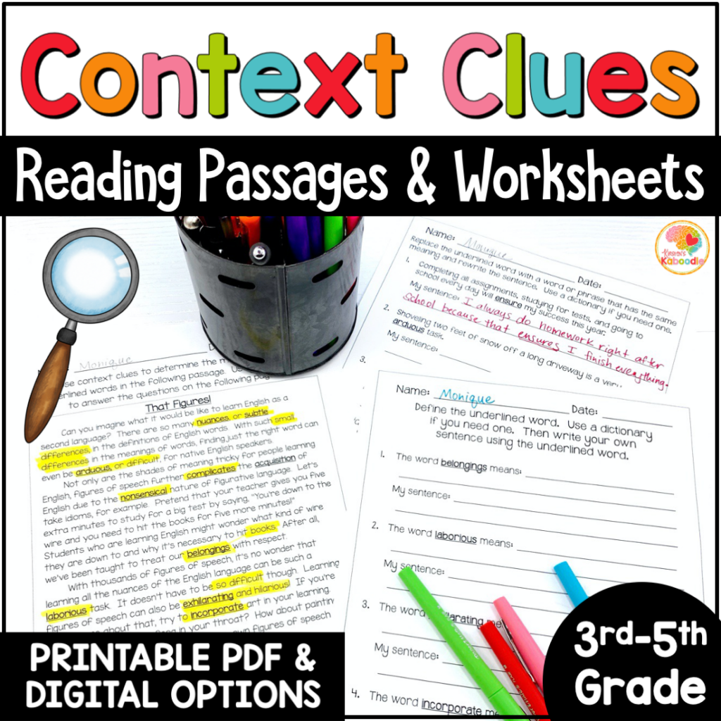 Context Clues Activities: Reading Passages, Worksheets, and Anchor Charts | Made By Teachers