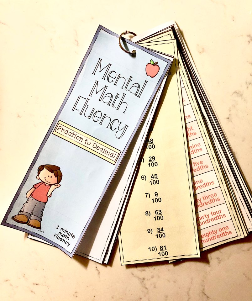 Convert Fraction to Decimal MENTAL MATH | Made By Teachers