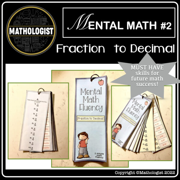Convert Decimal to Fraction MENTAL MATH | Made By Teachers