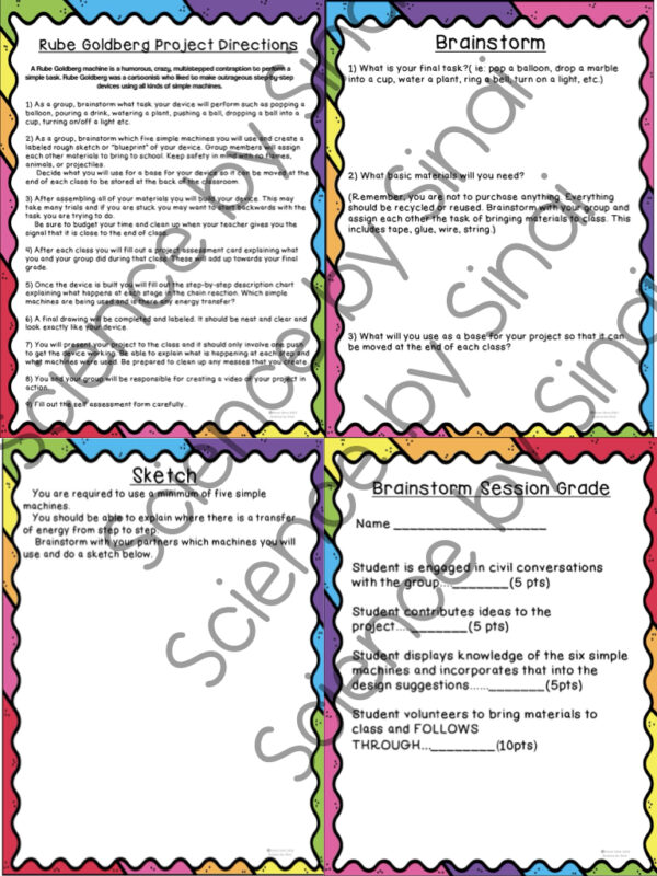 Rube Goldberg Structured STEM Project with Rubrics - Made By Teachers