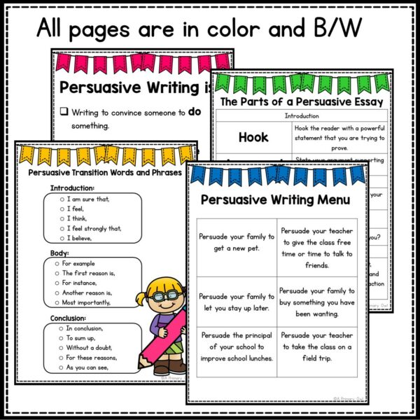 Persuasive Writing Unit with Persuasive Letter Writing SECOND GRADE ...