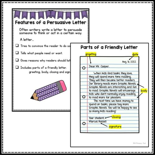 Persuasive Writing Unit with Persuasive Letter Writing SECOND GRADE ...