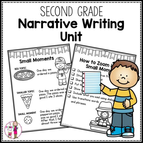 Narrative Writing Unit SECOND GRADE graphic organizers posters writing ...