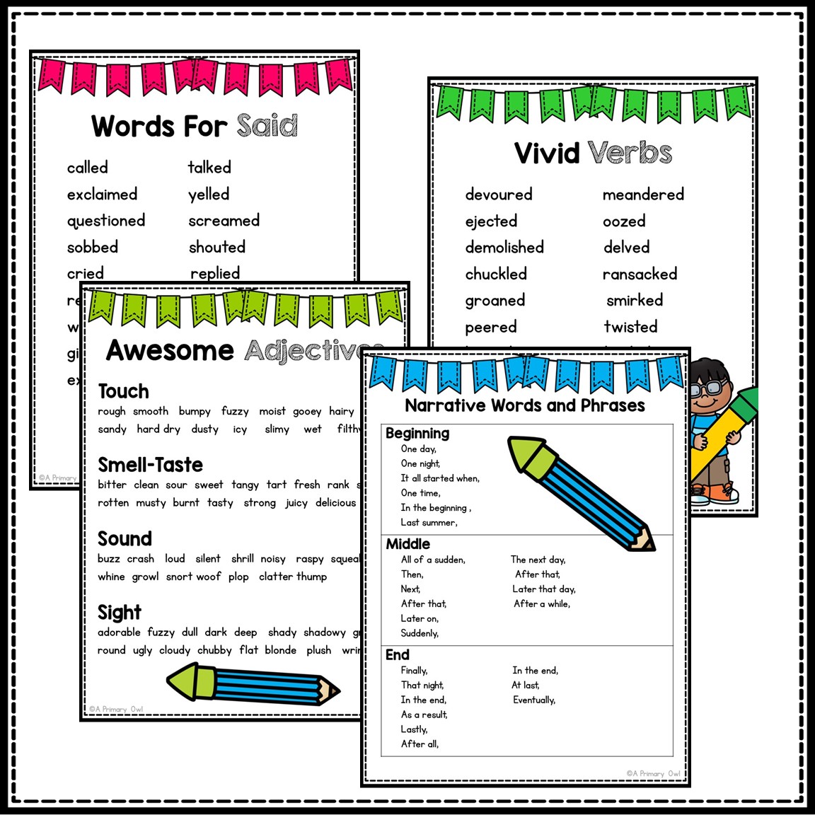 Narrative Writing Unit SECOND GRADE graphic organizers posters writing ...
