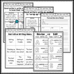Narrative Writing Unit SECOND GRADE graphic organizers posters writing ...