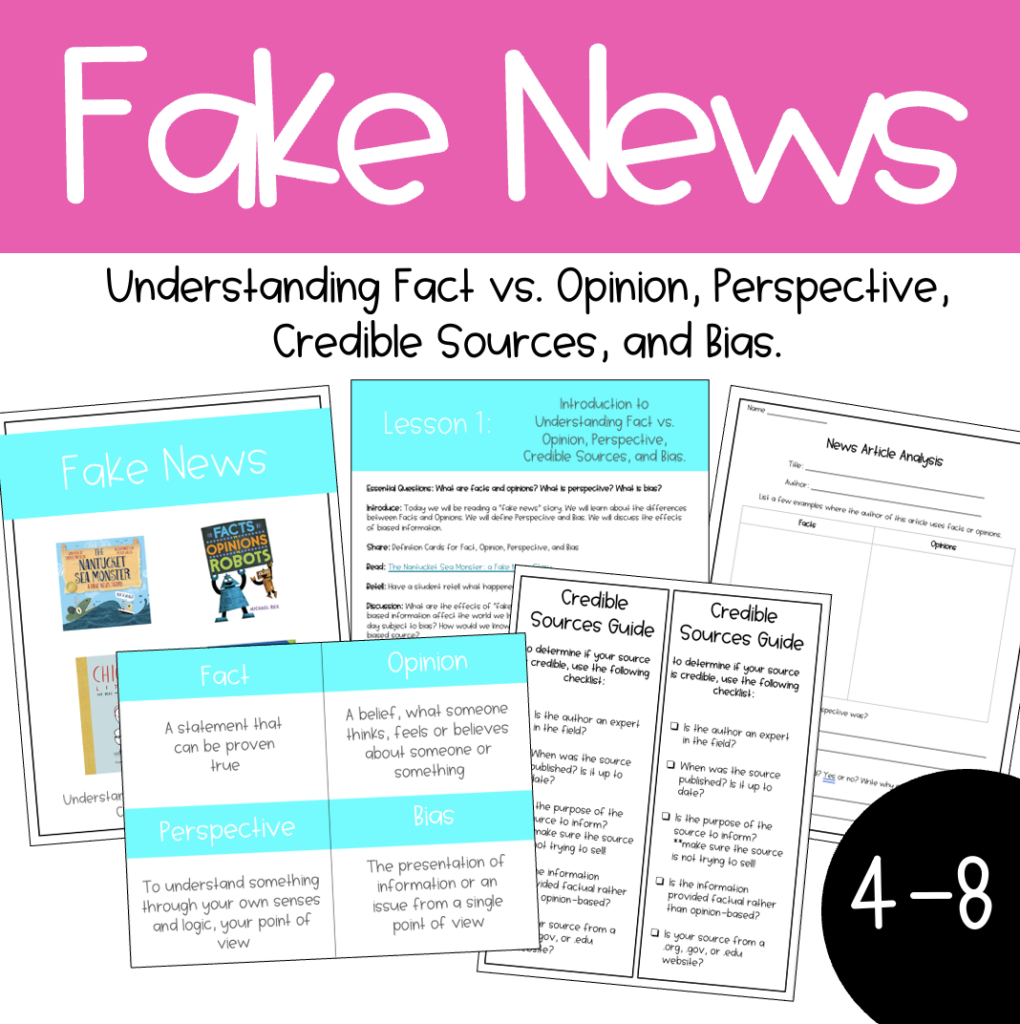 Fake News: Understanding Fact vs. Opinion, Perspective, Credible ...