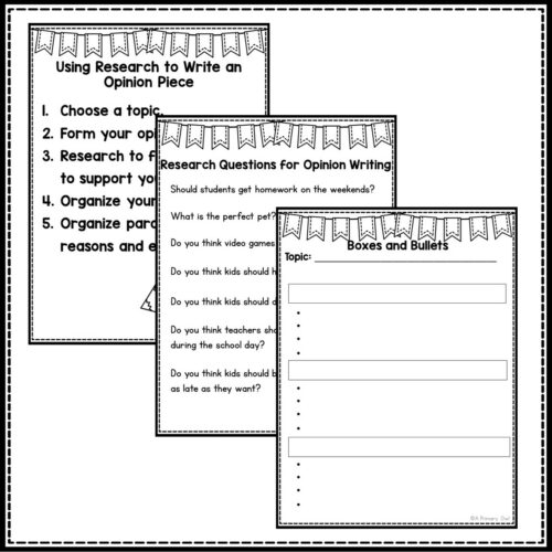 Opinion Writing Unit SECOND GRADE graphic organizers posters writing ...