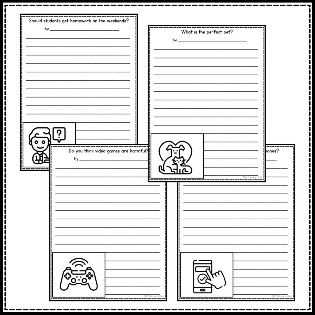 Opinion Writing Unit SECOND GRADE graphic organizers posters writing ...