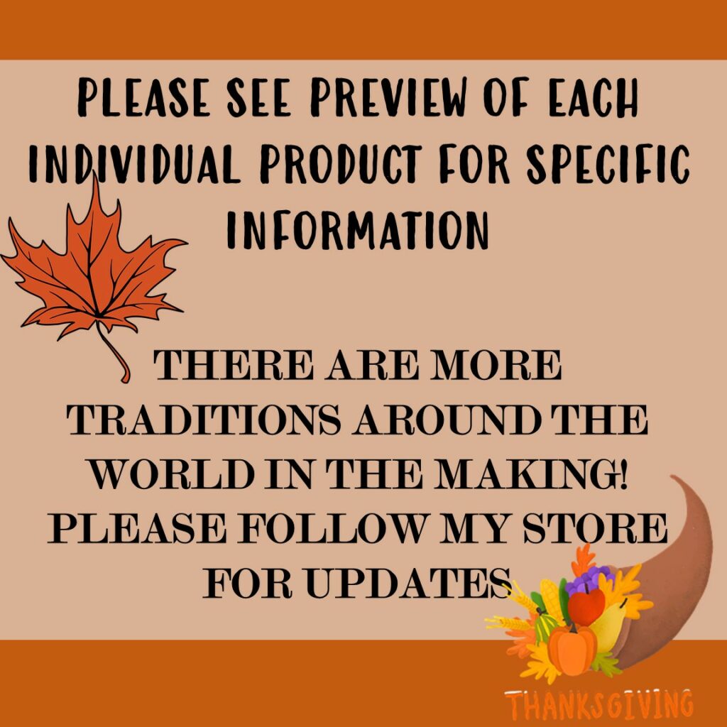 Thanksgiving and Fall Traditions Around the World BUNDLE: Interactive ...