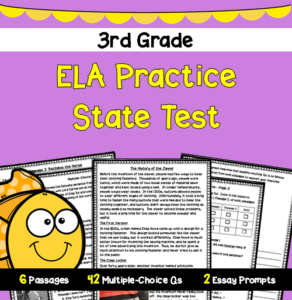 3rd Grade ELA Practice State Test #3 - Made By Teachers