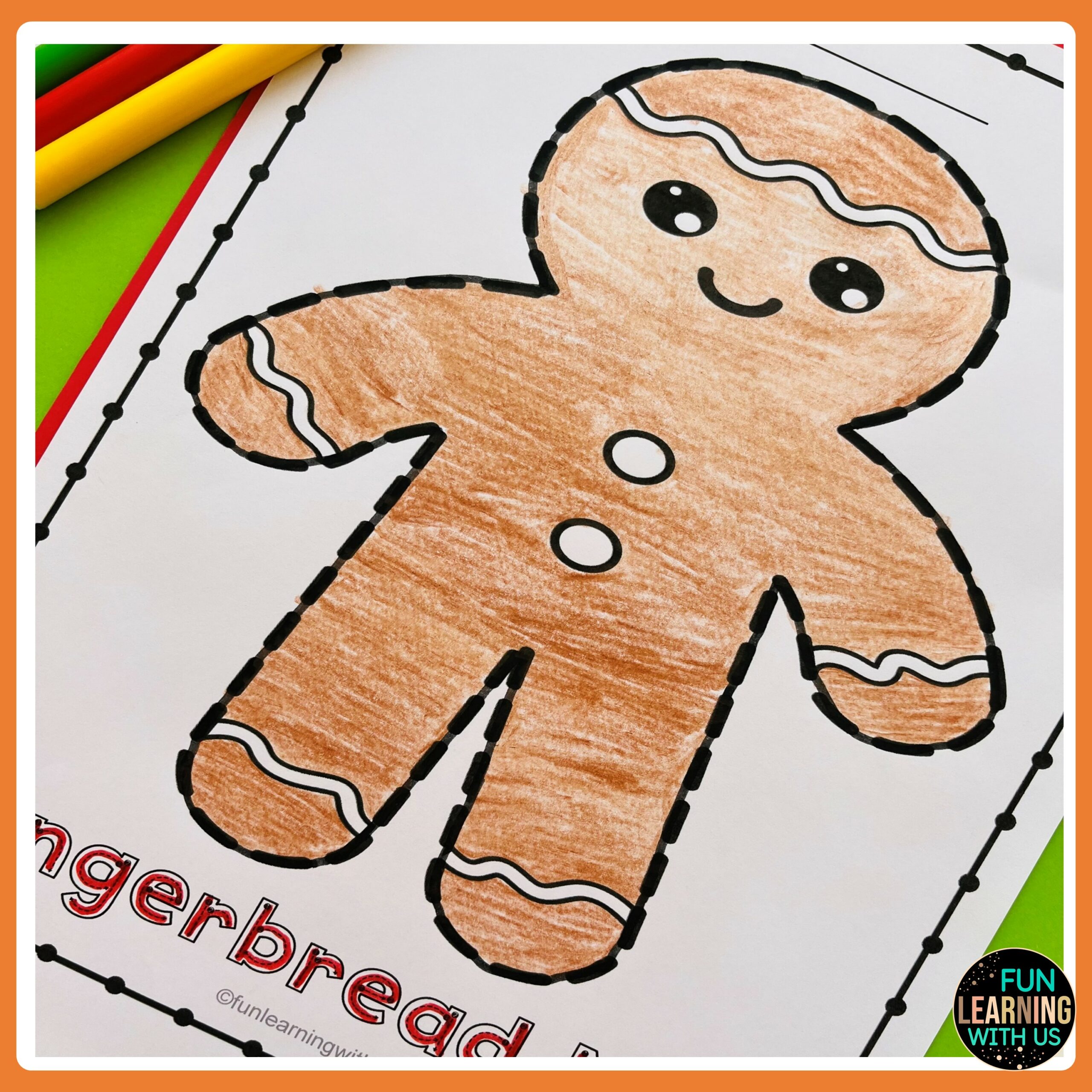 Christmas Picture Tracing & Coloring Fine Motor Activity | December ...