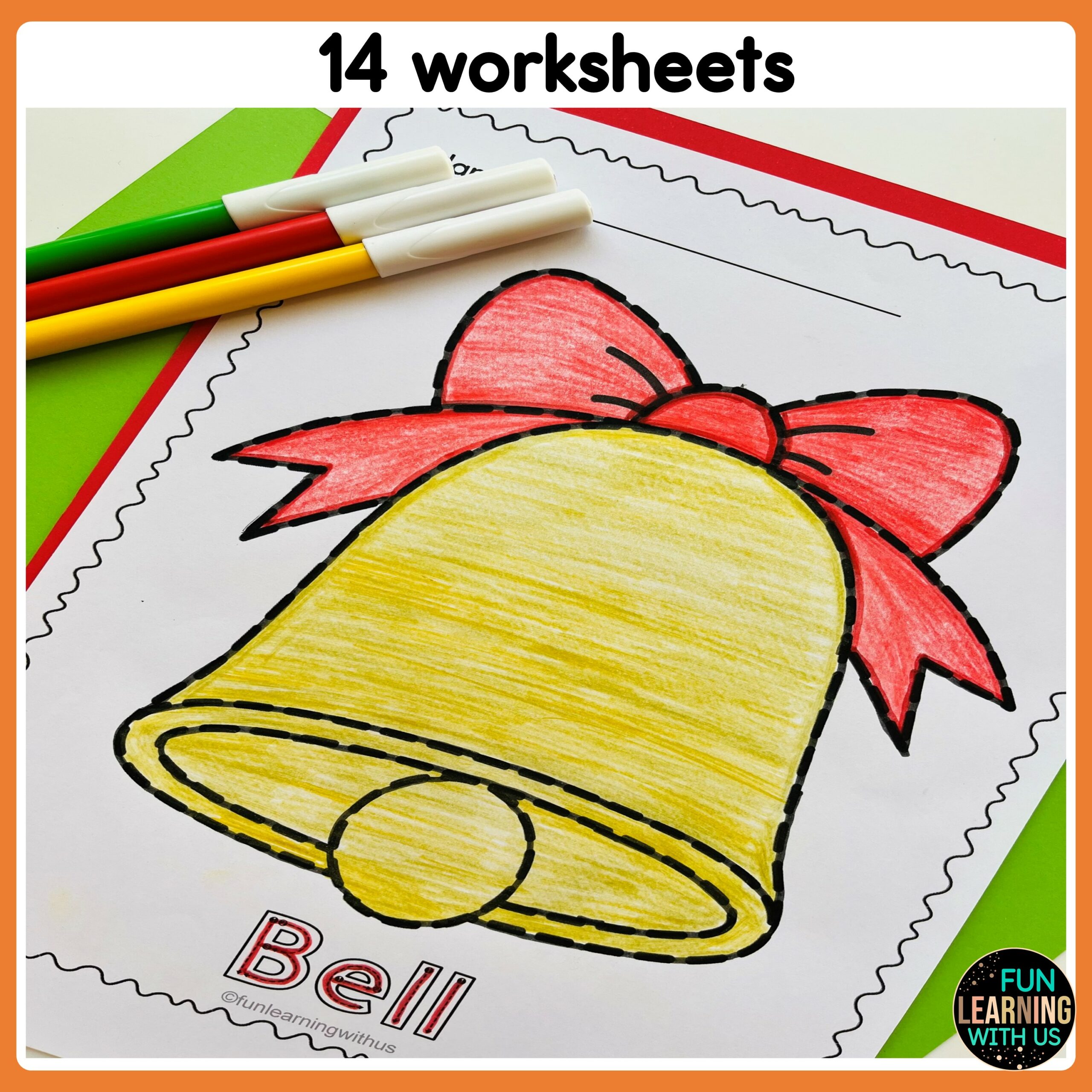 Christmas Picture Tracing & Coloring Fine Motor Activity | December ...