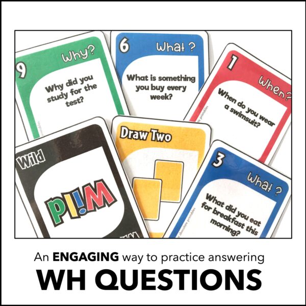 WH Question Card Game - What, When, Where & Why | Made By Teachers