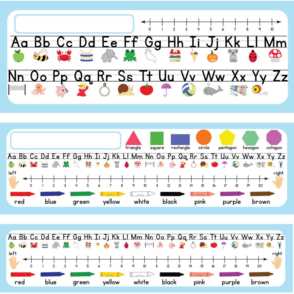Alphabet Desk Strips with Editable Name Plates | Made By Teachers