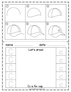 Directed Drawing Alphabet Words for Kindergarten | Draw, Color and ...