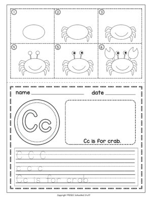 Alphabet Directed Drawing | Draw, Color and Trace the Word and Sentence ...