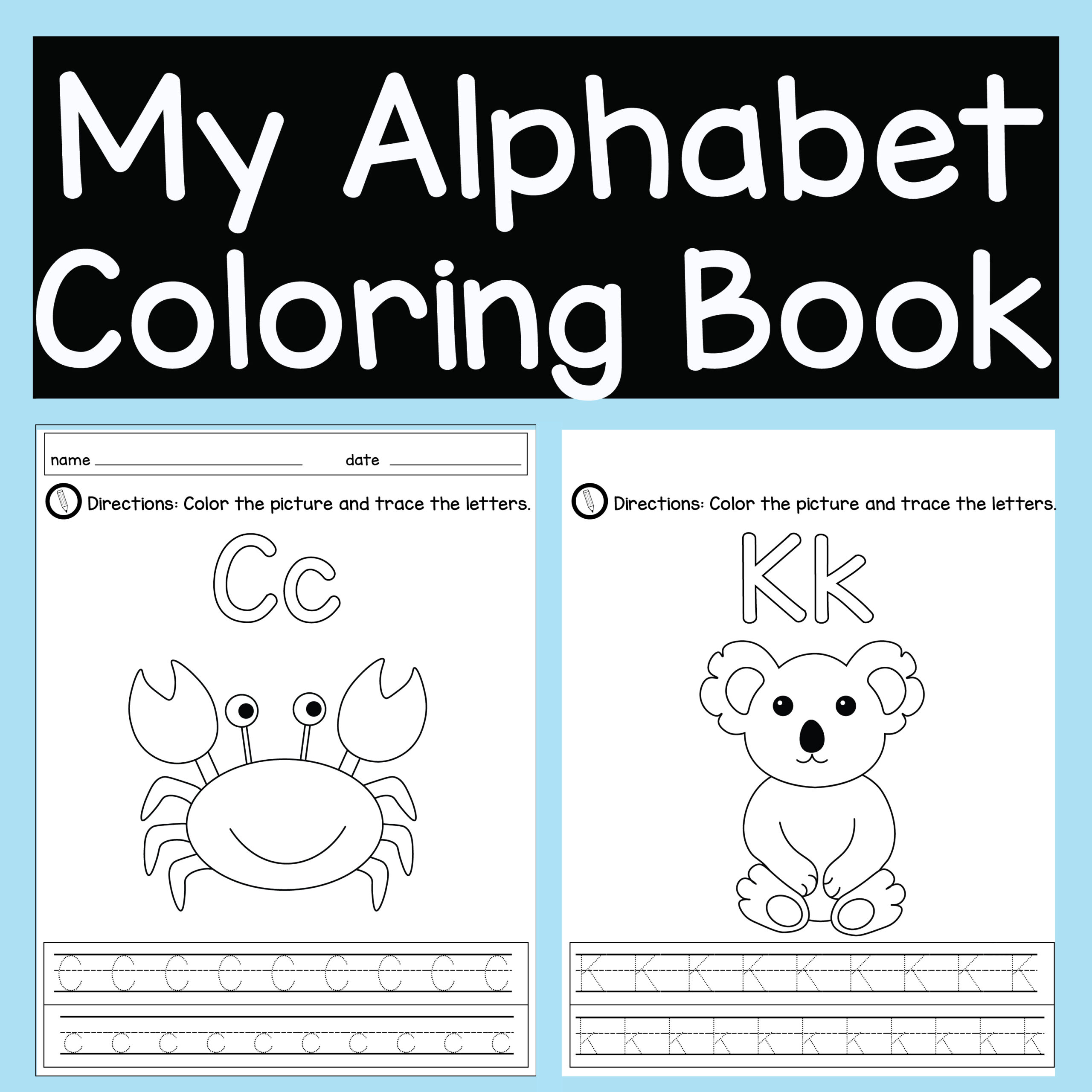 My Alphabet Coloring and Writing Book 1 $ Deal | Made By Teachers