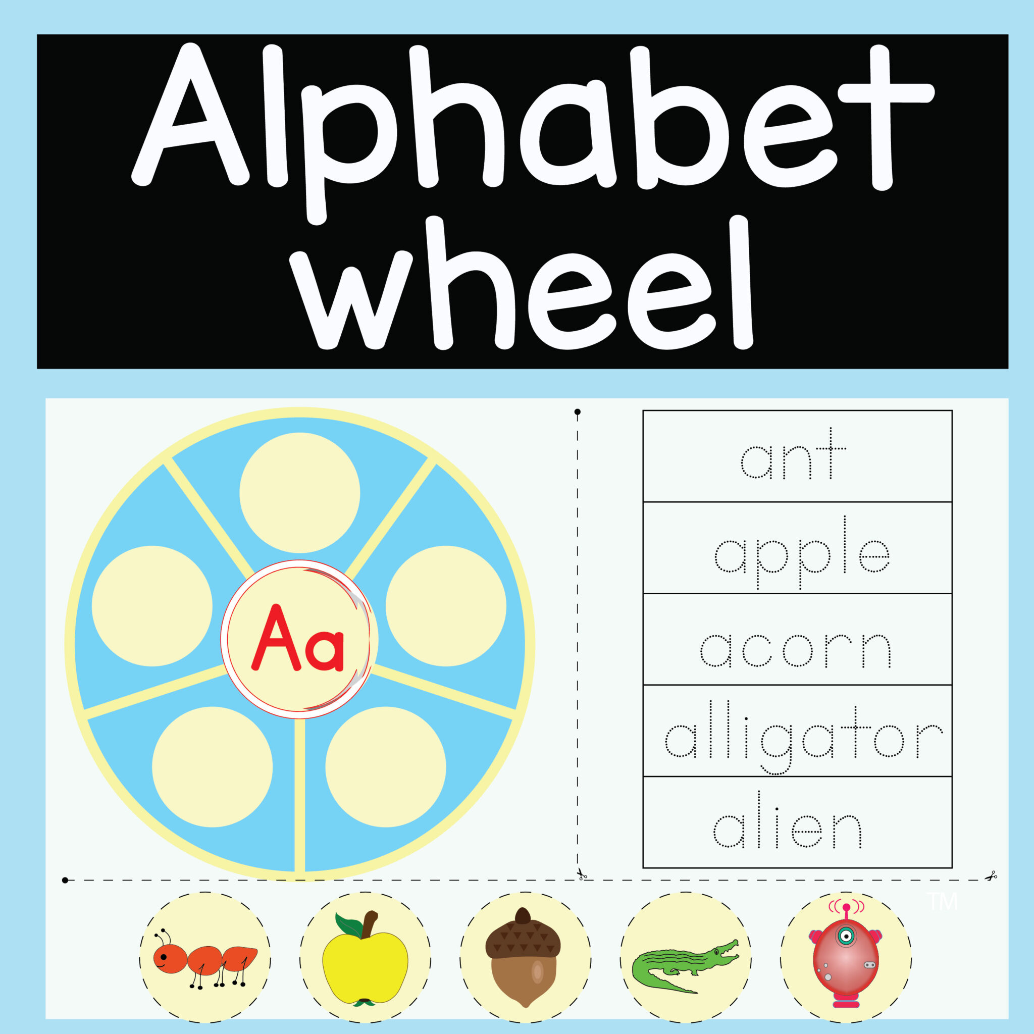 The Alphabet Wheel Task Cards | Made By Teachers