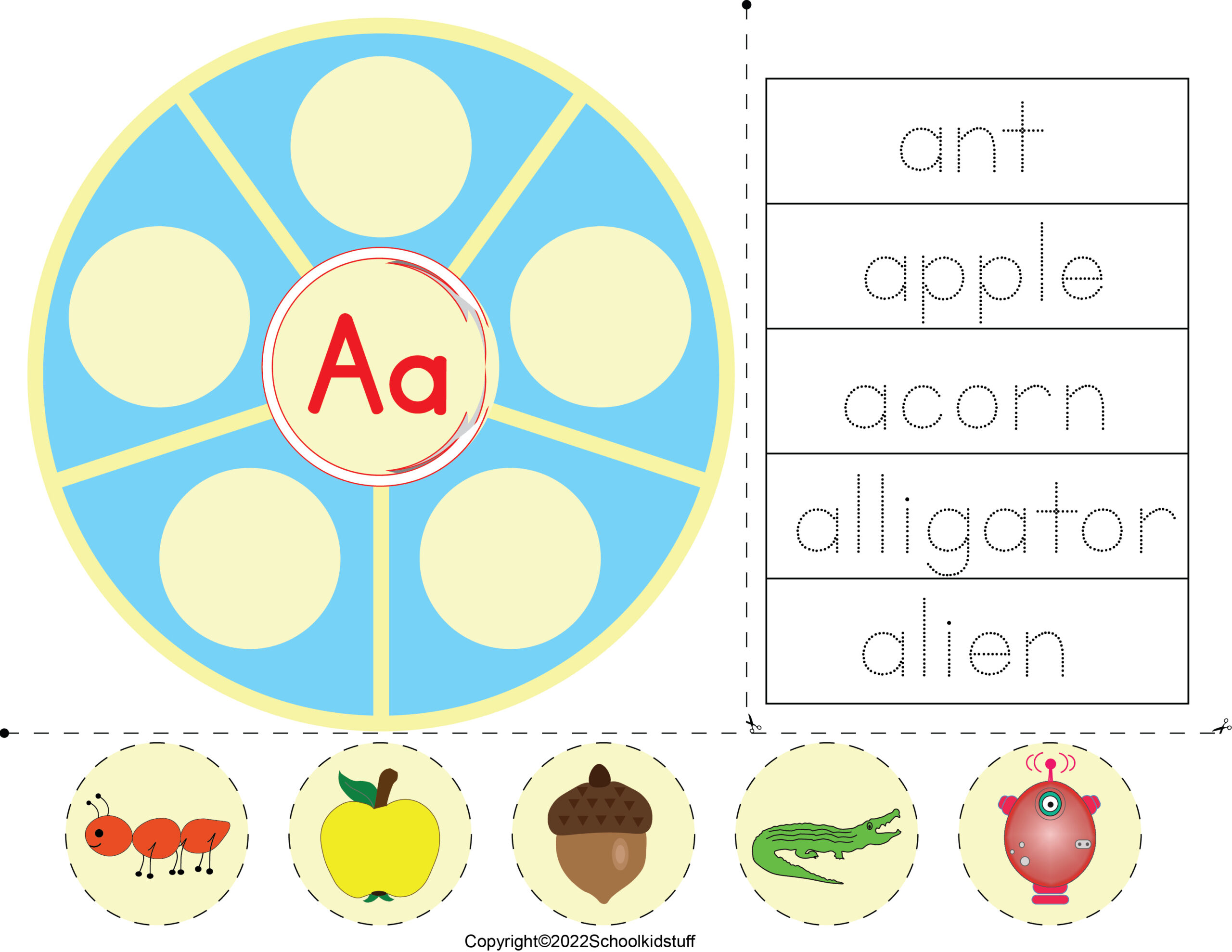 The Alphabet Wheel Task Cards | Made By Teachers