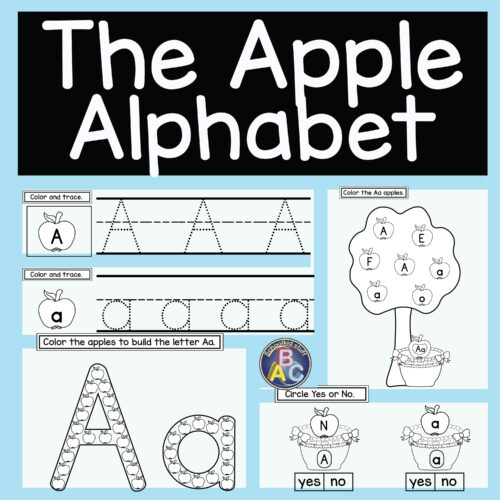 The Apple Alphabet | Trace, Circle, Color and Build the Letter | Made ...
