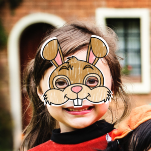 Bunny Paper Mask Rabbit Printable Pet Animal Coloring Costume Craft ...