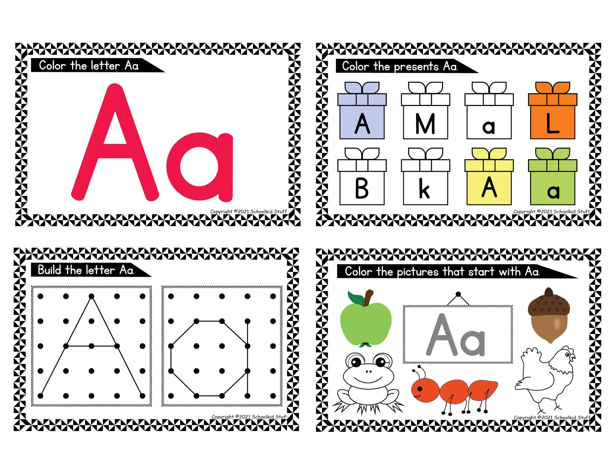 Alphabet Task Cards | No Prep Pack of 104 Cards | Made By Teachers
