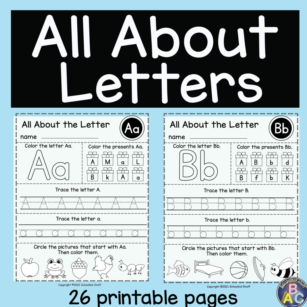 All About Letters | Printable no-prep pack | Made By Teachers