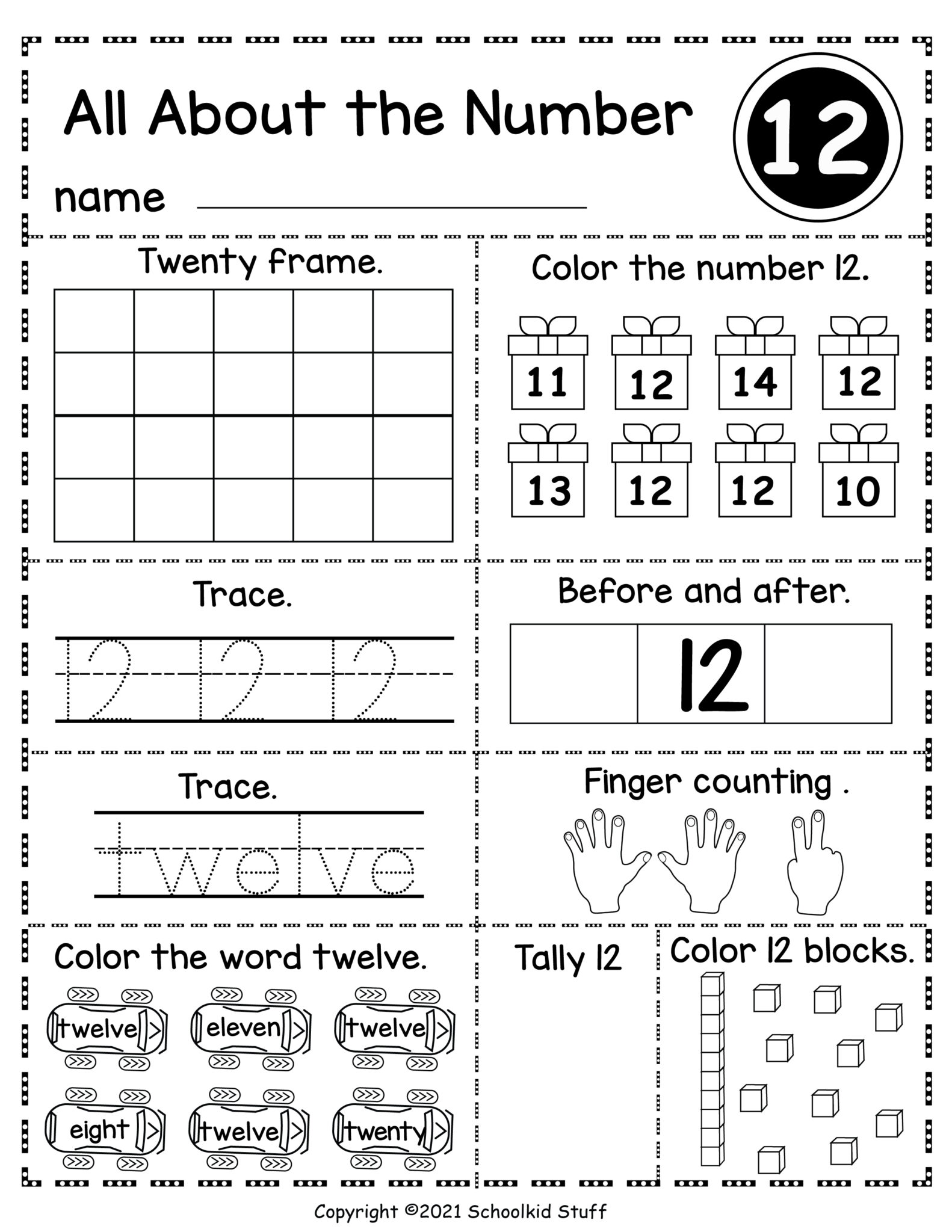 All About Numbers 1-20 | No Prep Packet | Made By Teachers