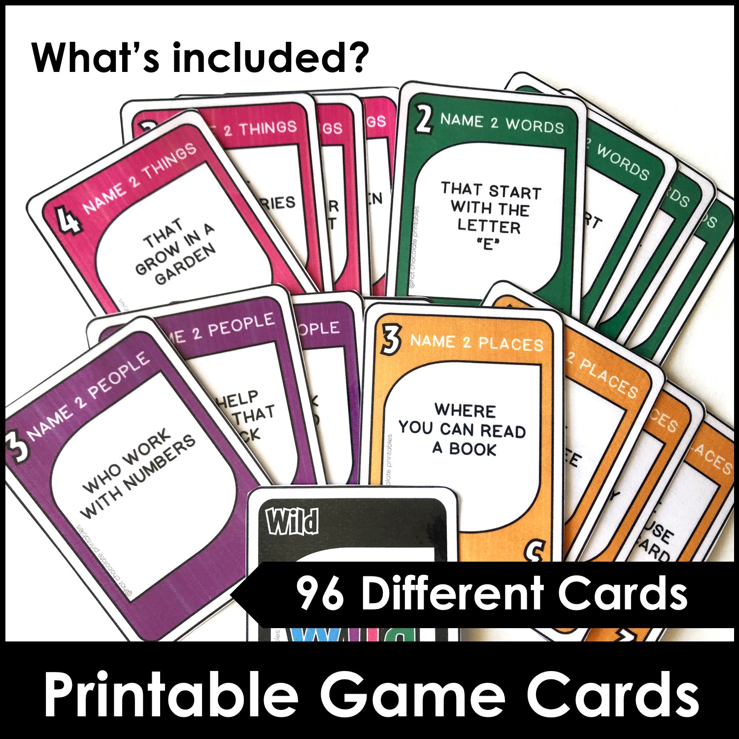 Vocabulary Building Card Game for ESL & ELL : People, Places, Things ...