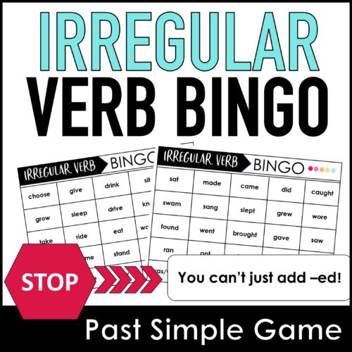 ESL: Past Simple Irregular Verb Practice Bingo Game Boards | Made By ...