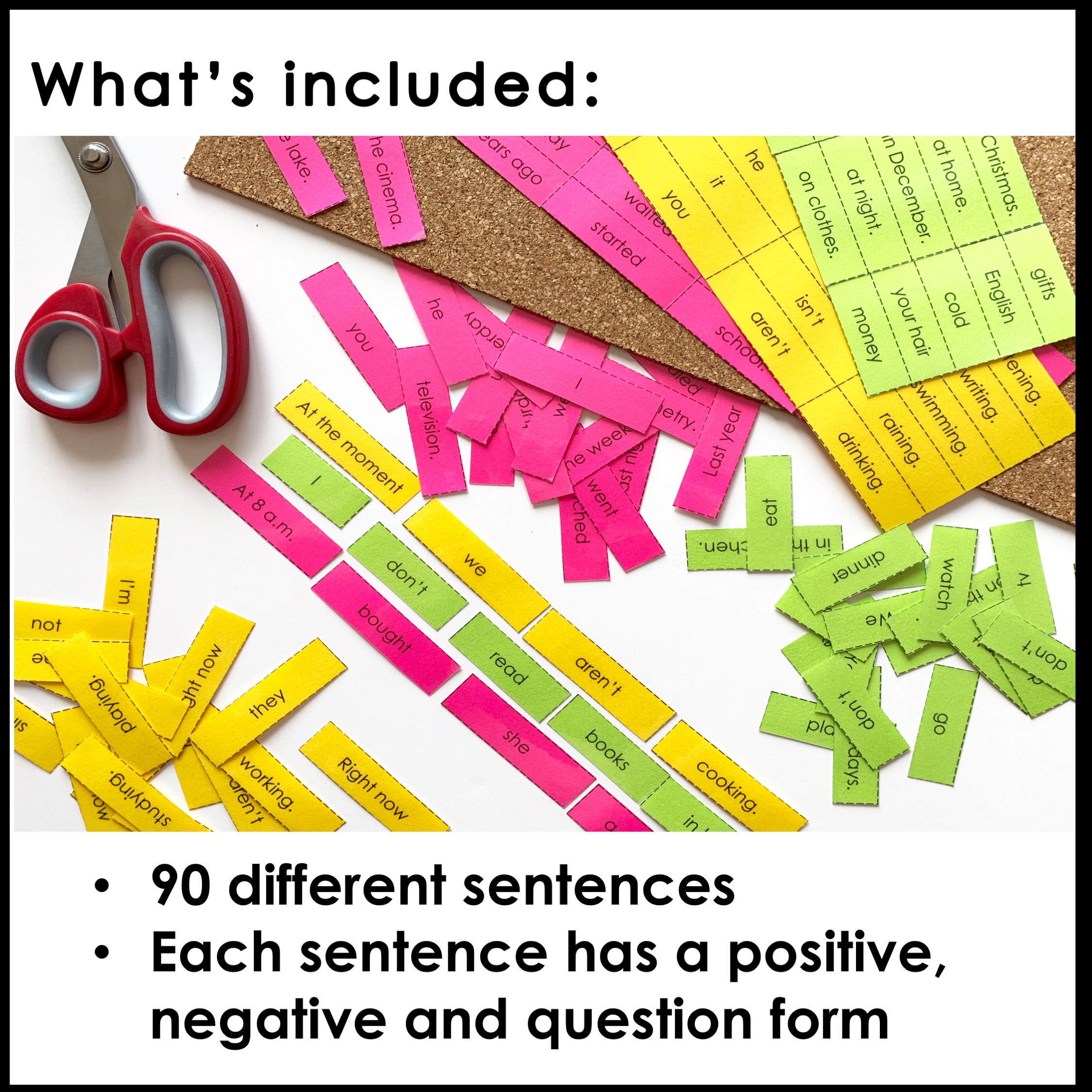 Sentence Building Activity Present Simple, Present Continuous & Past ...