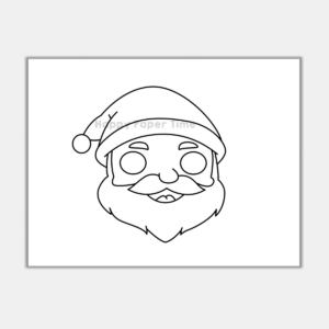 Santa Claus Paper Mask Printable Christmas Coloring Costume Craft ...