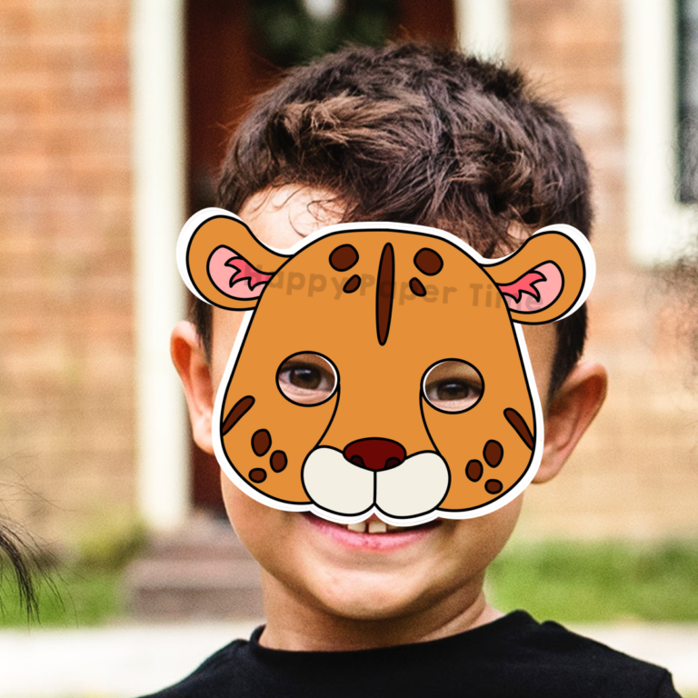Leopard Jaguar Paper Mask Jungle Printable Animal Craft Activity | Made ...